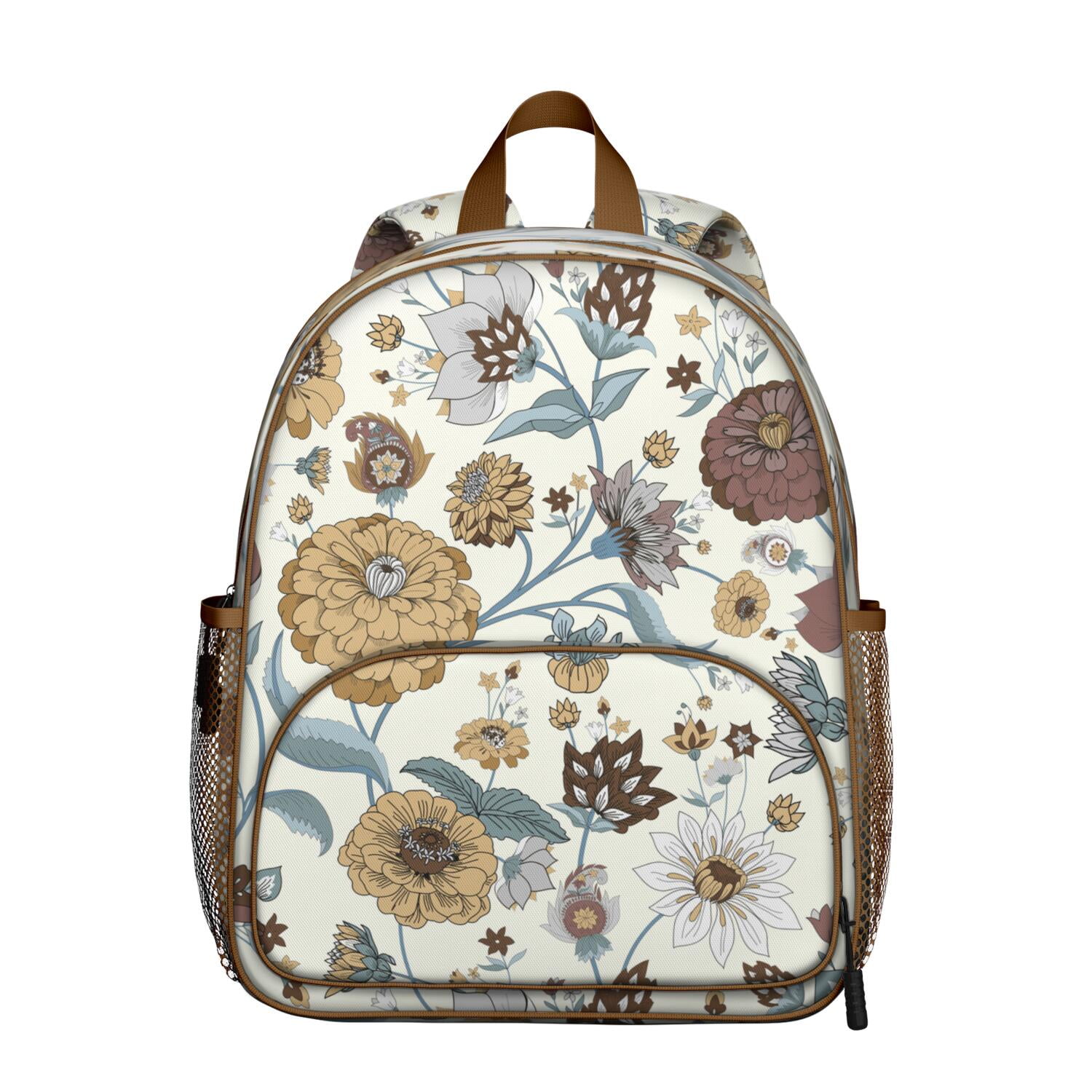 Floral Print Side Pocket Backpack - Ergonomic & Waterproof - Walmart.com