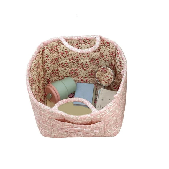 Floral Print Storage Container with Handle Foldable Portable Dirty ...