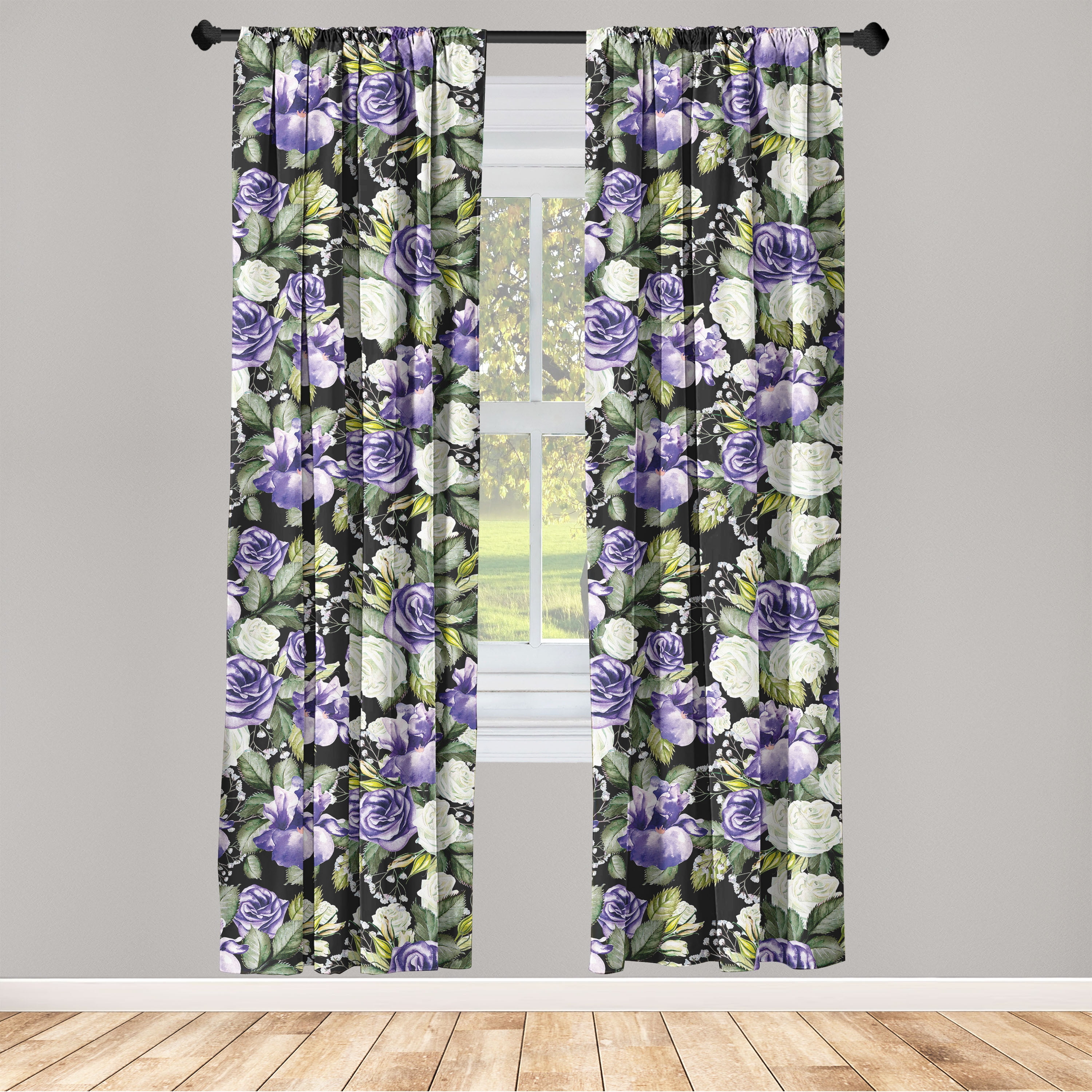 Floral Print Window Curtains, Romantic Vintage Inspired Bridal Like ...