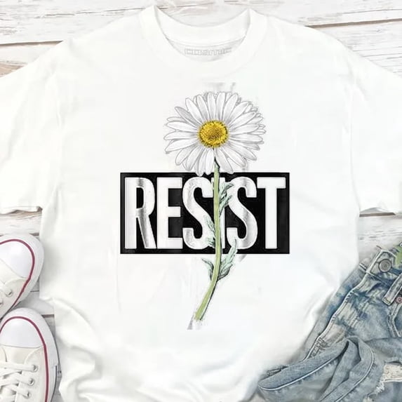 Floral Protest Resist Political Design for Activists T-shirt Sizes S ...