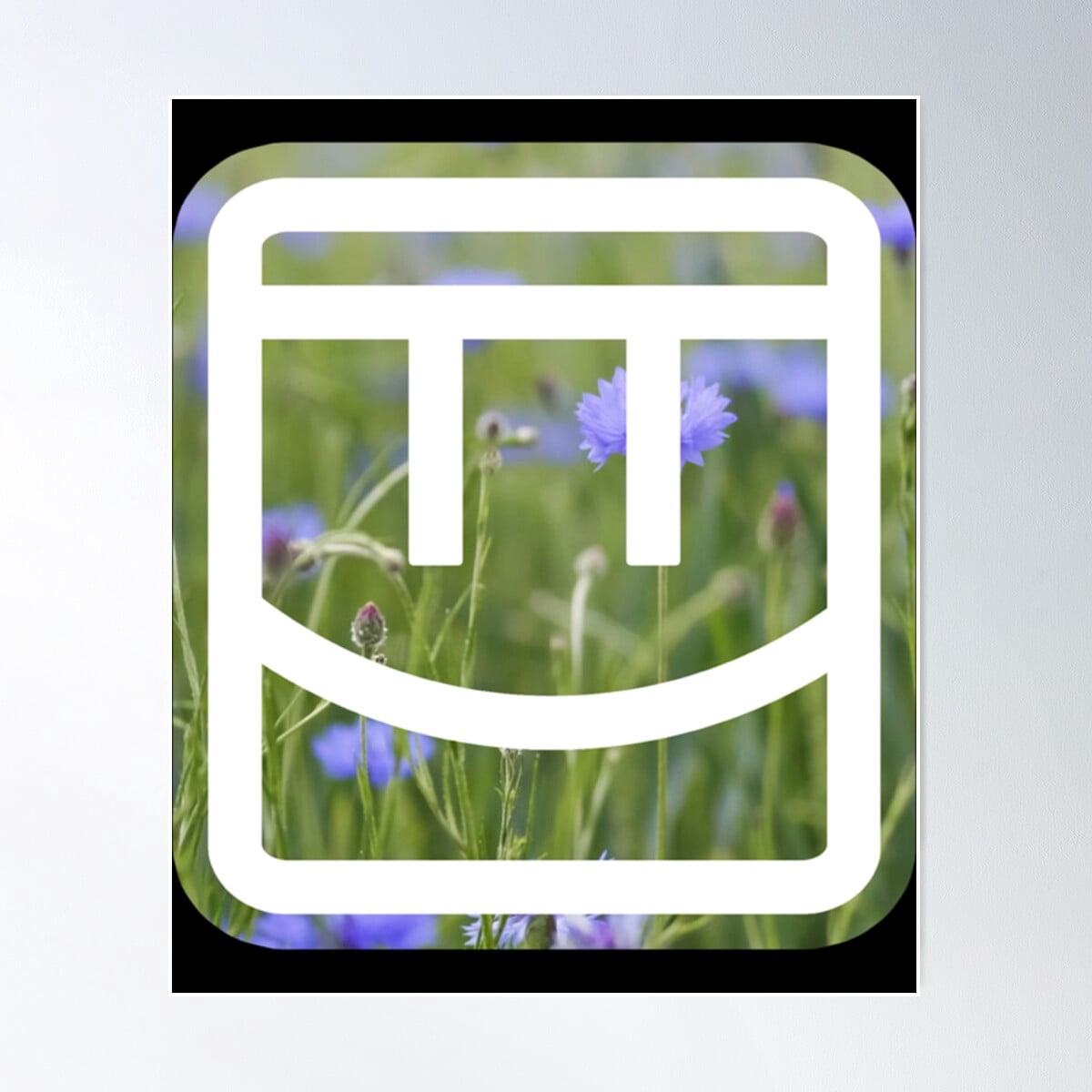 Floral Rec Room Logo Poster Wall Art, Modern Wall Decor For Living Room ...