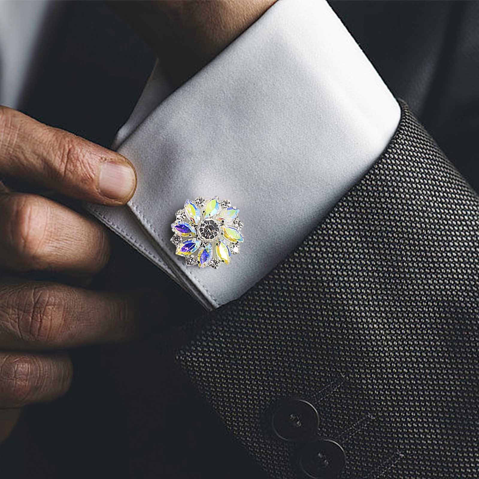 Floral Rhinestone Glass Buttons, DIY Decorative Shirt Buttons for ...