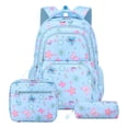 Floral School Backpack Set, Waterproof Backpack with Lunch Bag, Multi ...
