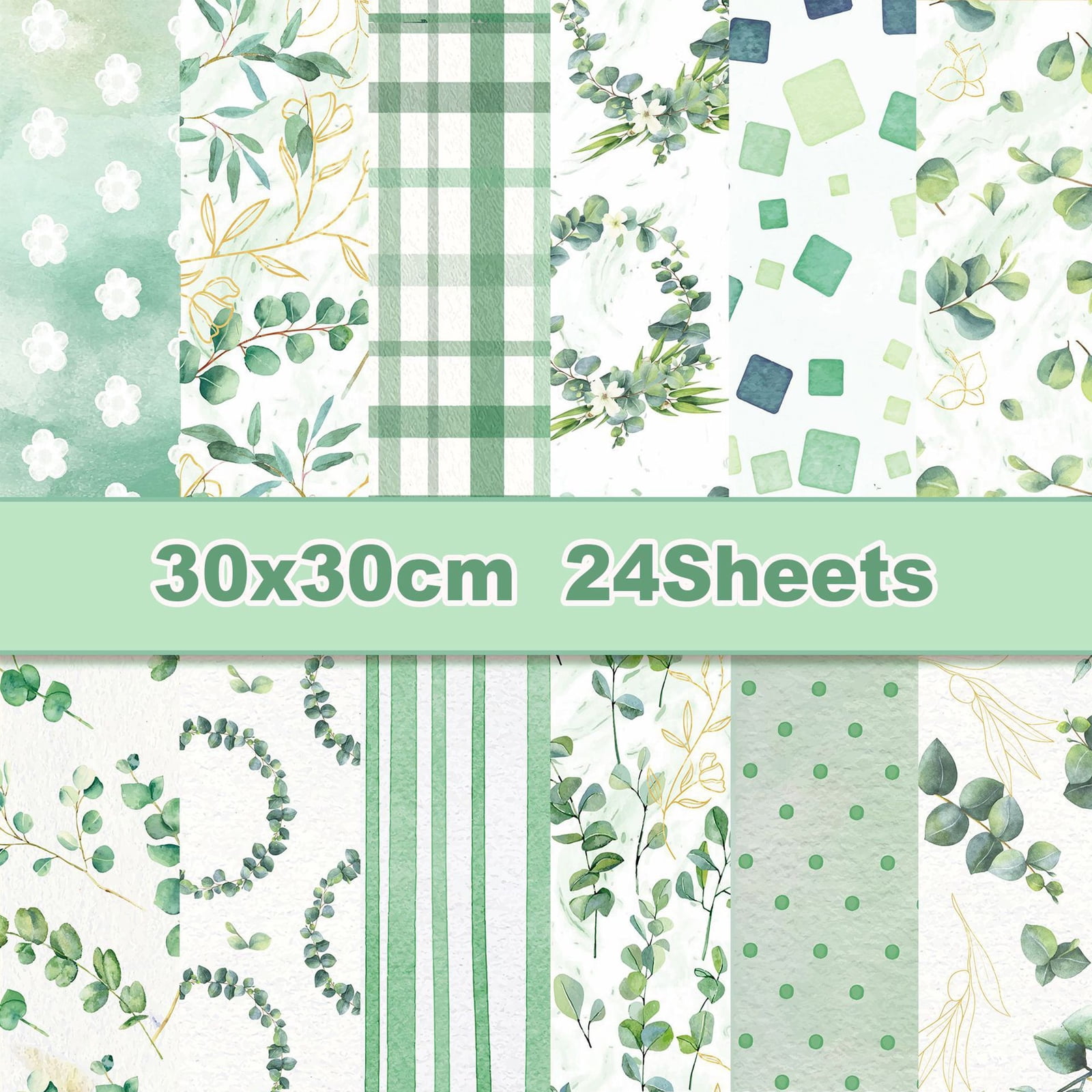 Floral Scrapbook Paper, 12'' x 12'' Double Sided 24 Sheets Decorative ...