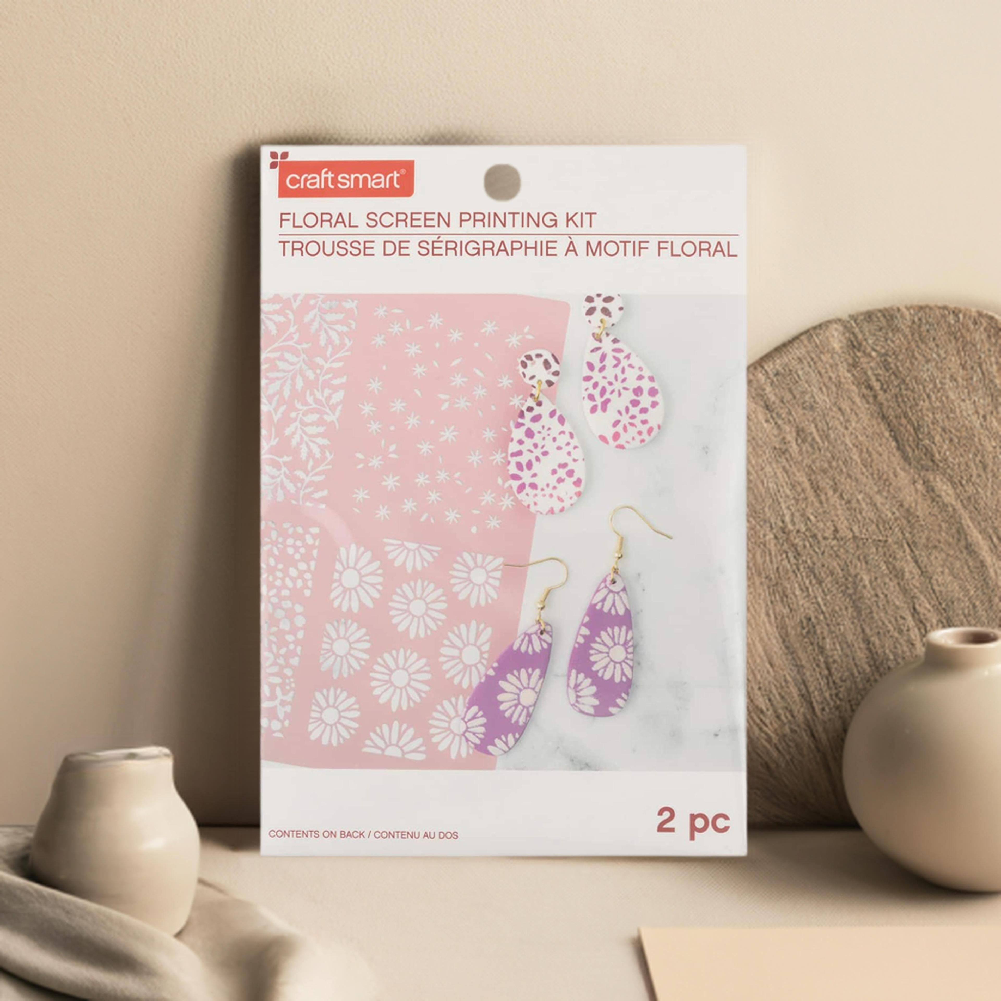 Floral Screen Printing Kit by Craft Smart® 2pc - Walmart.com