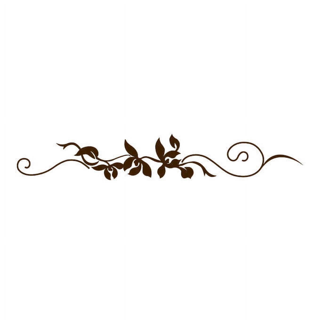 Floral Scroll Decals - Large - Brown - Walmart.com