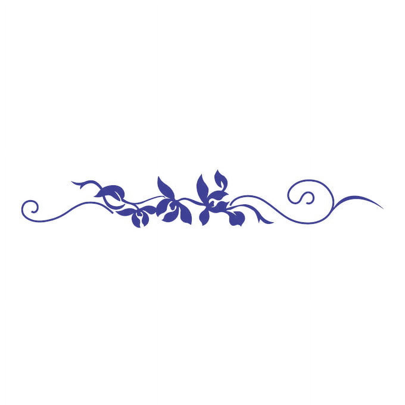 Floral Scroll Decals - Small - Royal Blue - Walmart.com