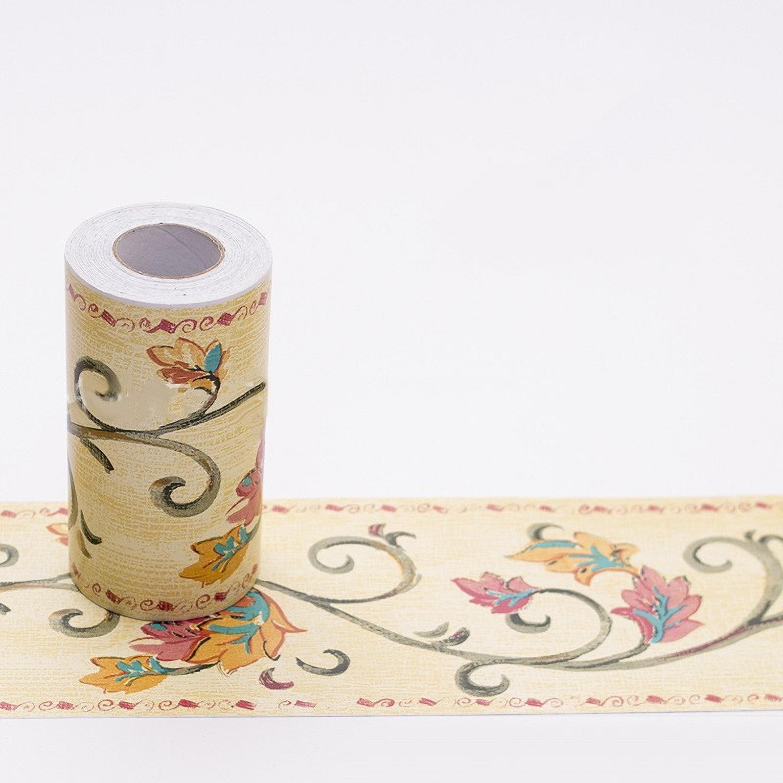 Floral Self Wall Decal Paper Border Sticker Bedroom Home Decor Mural ...