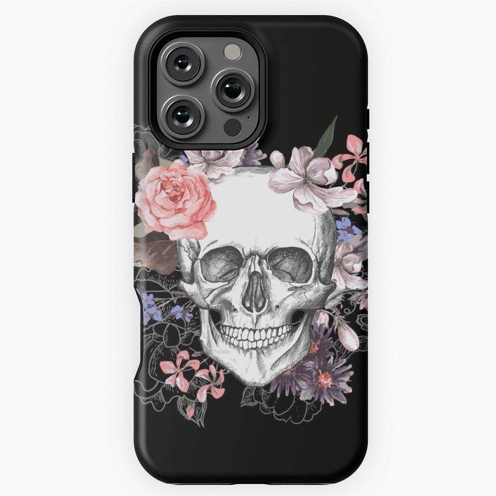 Floral Skeleton Bloom Skeleton Phone Case for iPhone 16 15 14 13 12 11 Pro Max M5904373 ...