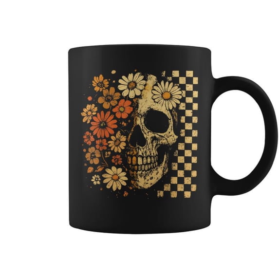 Floral Skull Grunge Retro Aesthetic Coffee Mugs - Walmart.com