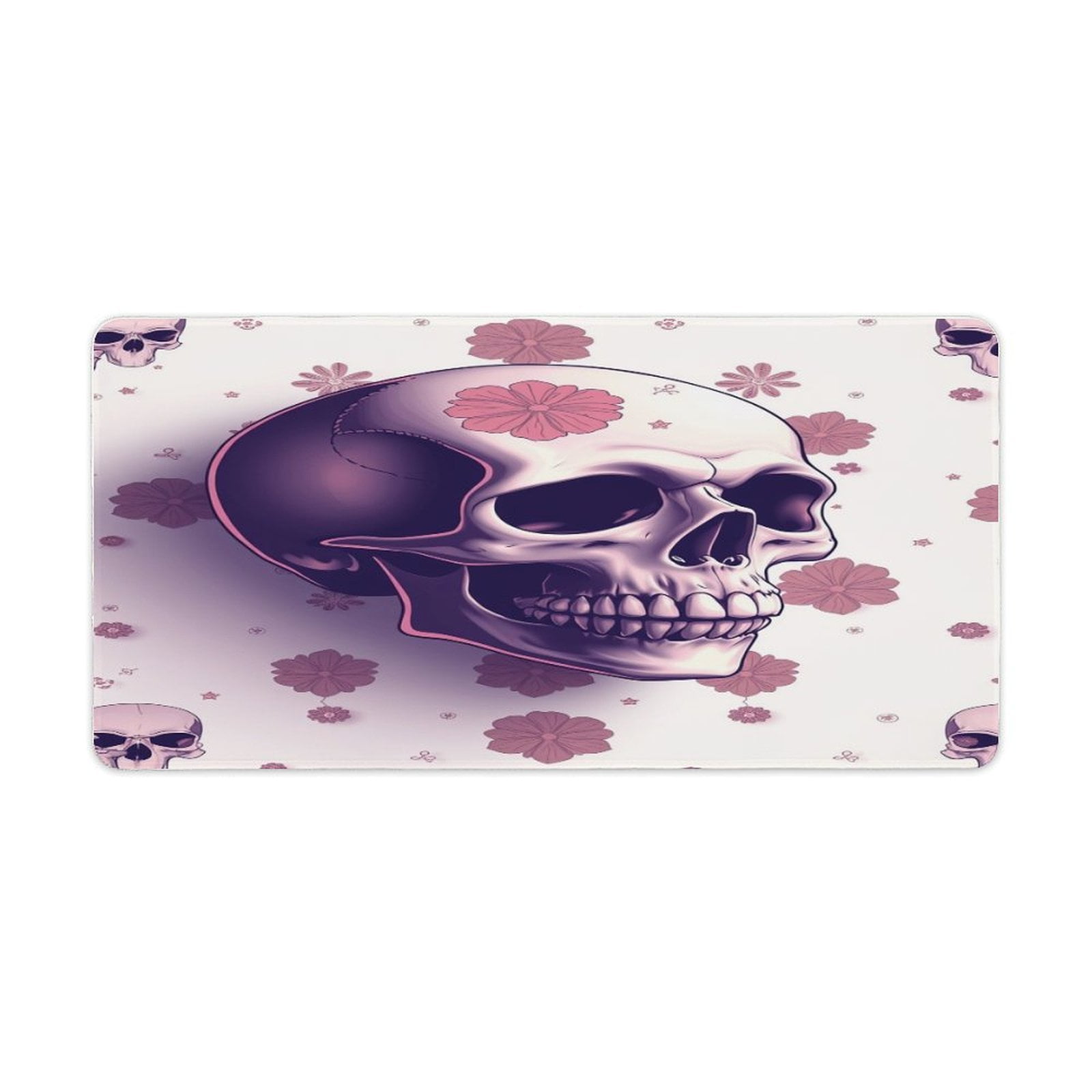 Floral Skull Pretty Design Art Mousepad Gamer Desk Mat Large Keyboard ...