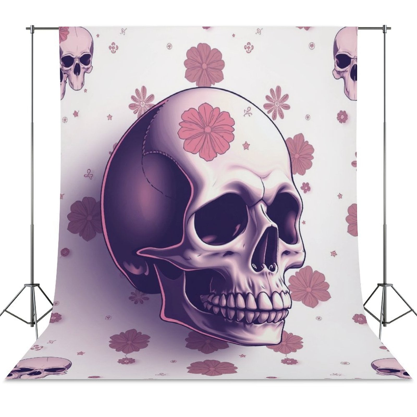 Floral Skull Pretty Design Art Party Backdrop Birthday Decoration ...