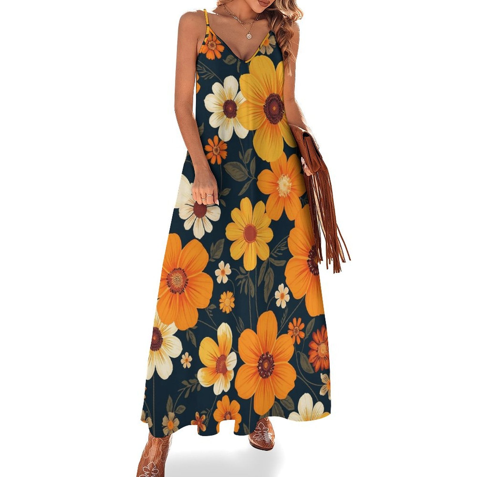 Floral Sleeveless Dress Beach Outfits for Women Luxury Dress Dress Women Party Dresses Woman ...