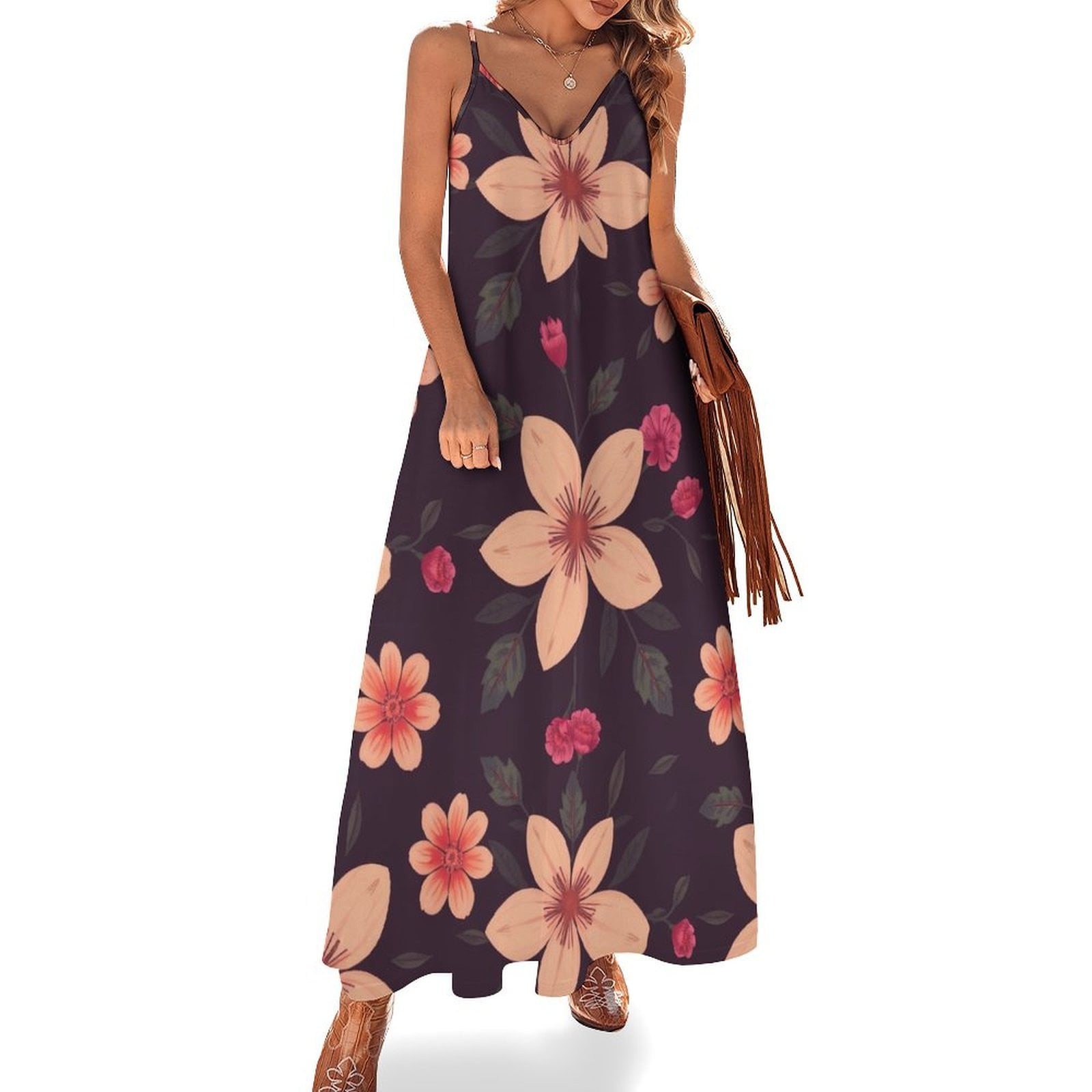 Floral Sleeveless Dress Beach Outfits for Women Luxury Dress Dress Women Party Dresses Woman ...