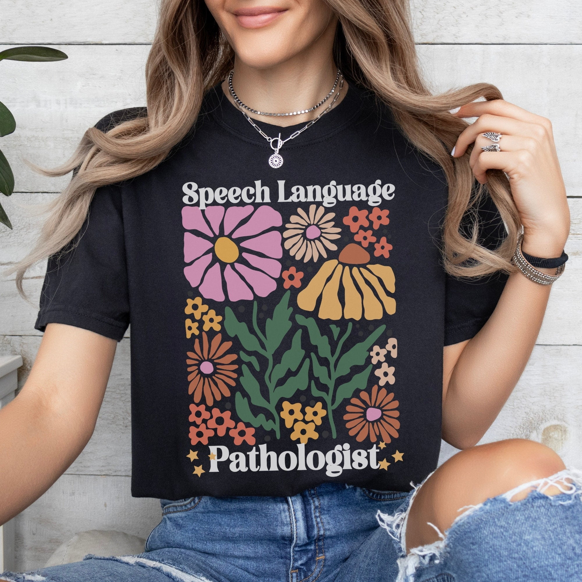 Floral Slp Shirt, Speech Language Pathologist Tshirt, Flower Speech ...