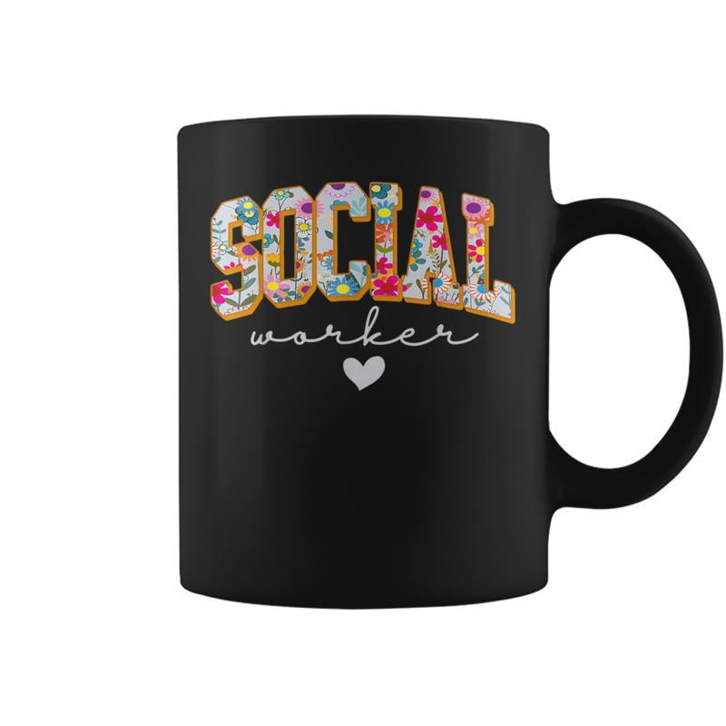 Floral Social Worker For Social Worker School Couns Coffee Mugs ...
