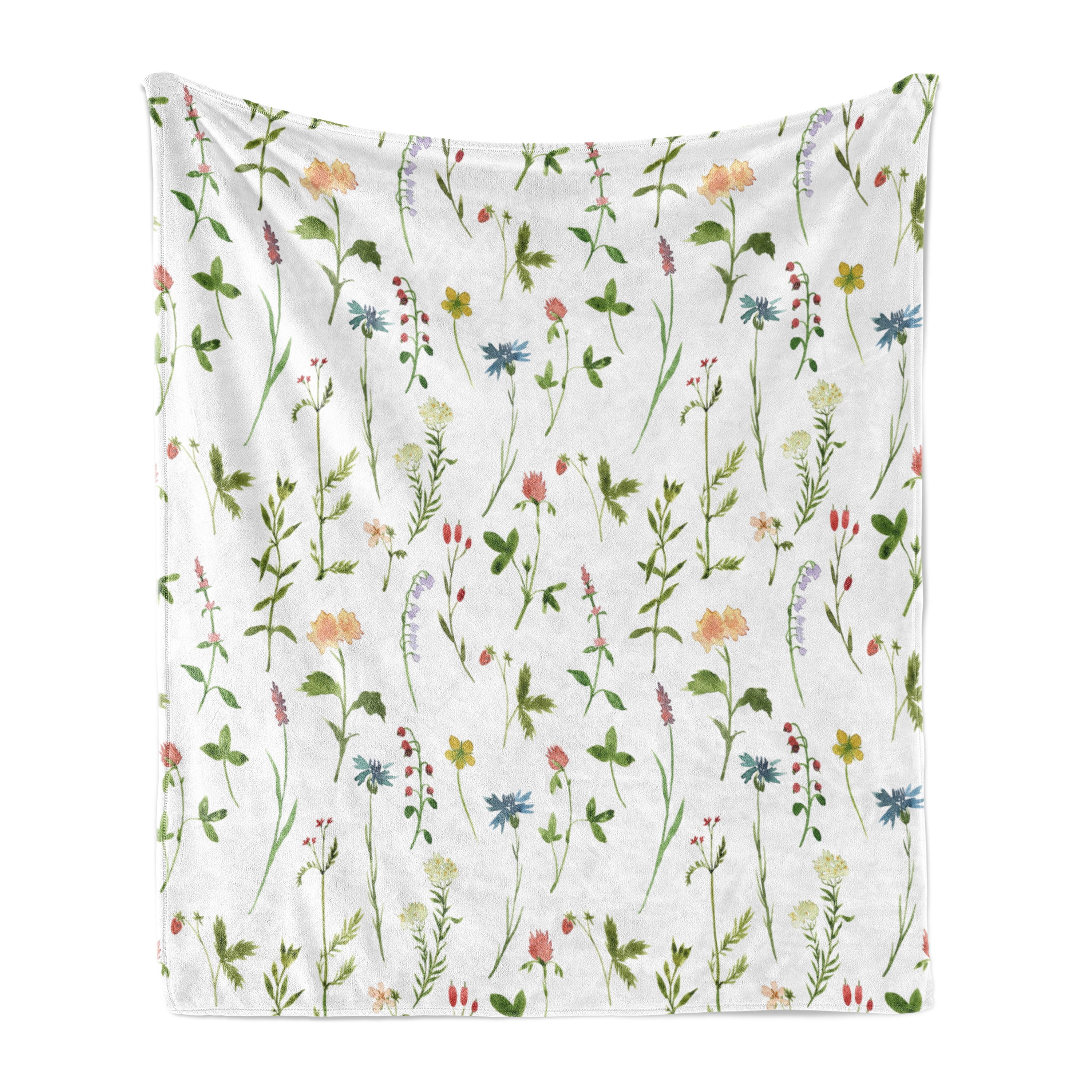 Floral Soft Flannel Fleece Throw Blanket, Spring Season Themed ...