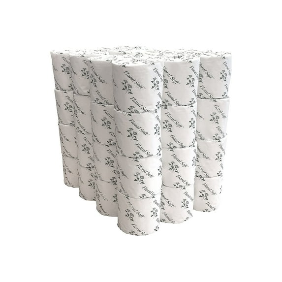 Floral Soft 2-Ply Toilet Paper, Standard Size, Septic Safe, 48 Rolls ...