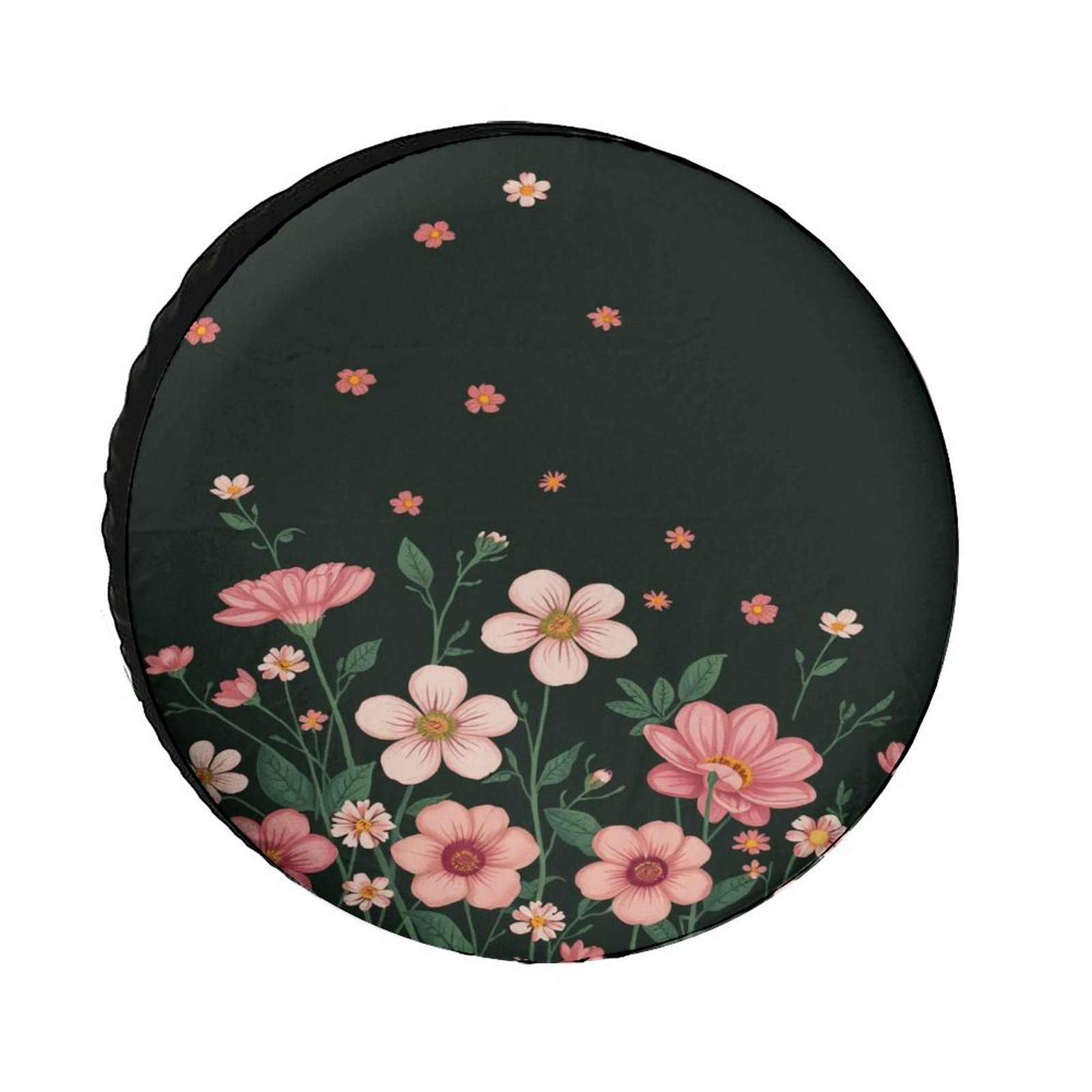 Floral Spare Tire Cover Dust-Proof Wheel Tire Cover Fit Trailer SUV And ...