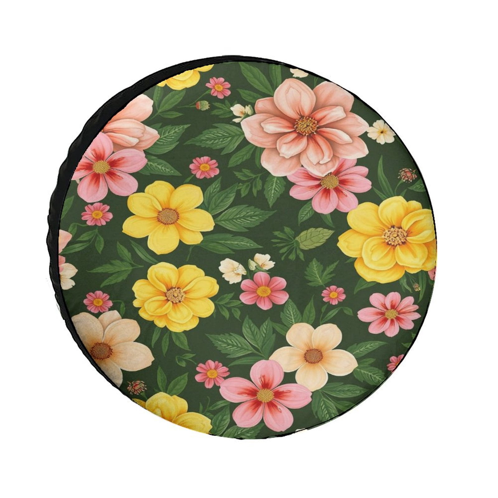 Floral Spare Tire Cover Universal Wheel Tire Protectors for SUV Truck ...