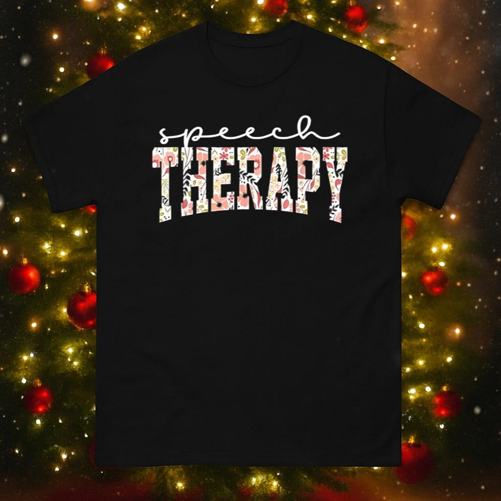 Floral Speech Therapy SLP Flower Language Art Unisex T-Shirt, up to ...