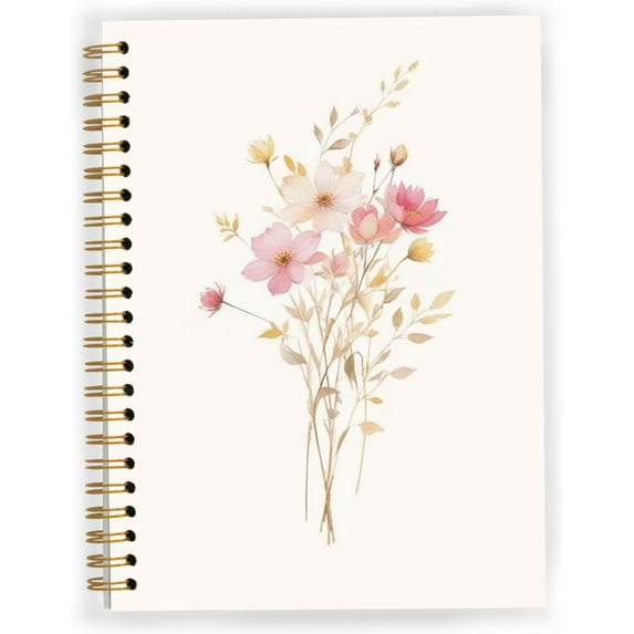Floral Spiral Notebook, Cottagecore Wildflower Notebooks for Note ...