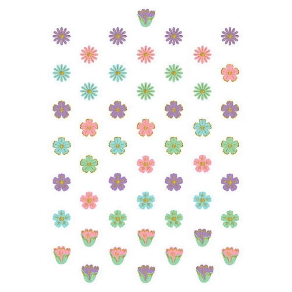 Floral 'Spring Flowers' Mini Glitter Cutouts (50ct) - Walmart.com