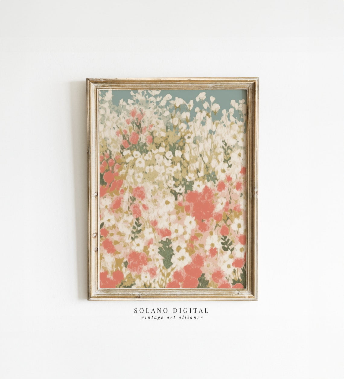 Floral Spring Wall Art Wildflower Field Print Abstract Flower Spring ...