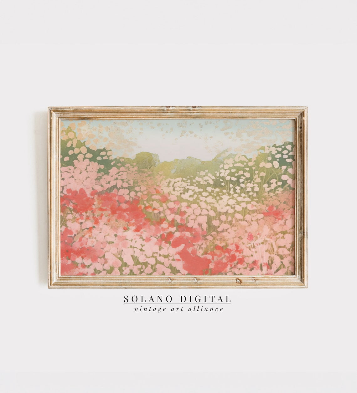 Floral Spring Wall Art Wildflower Landscape Print Abstract Flower ...