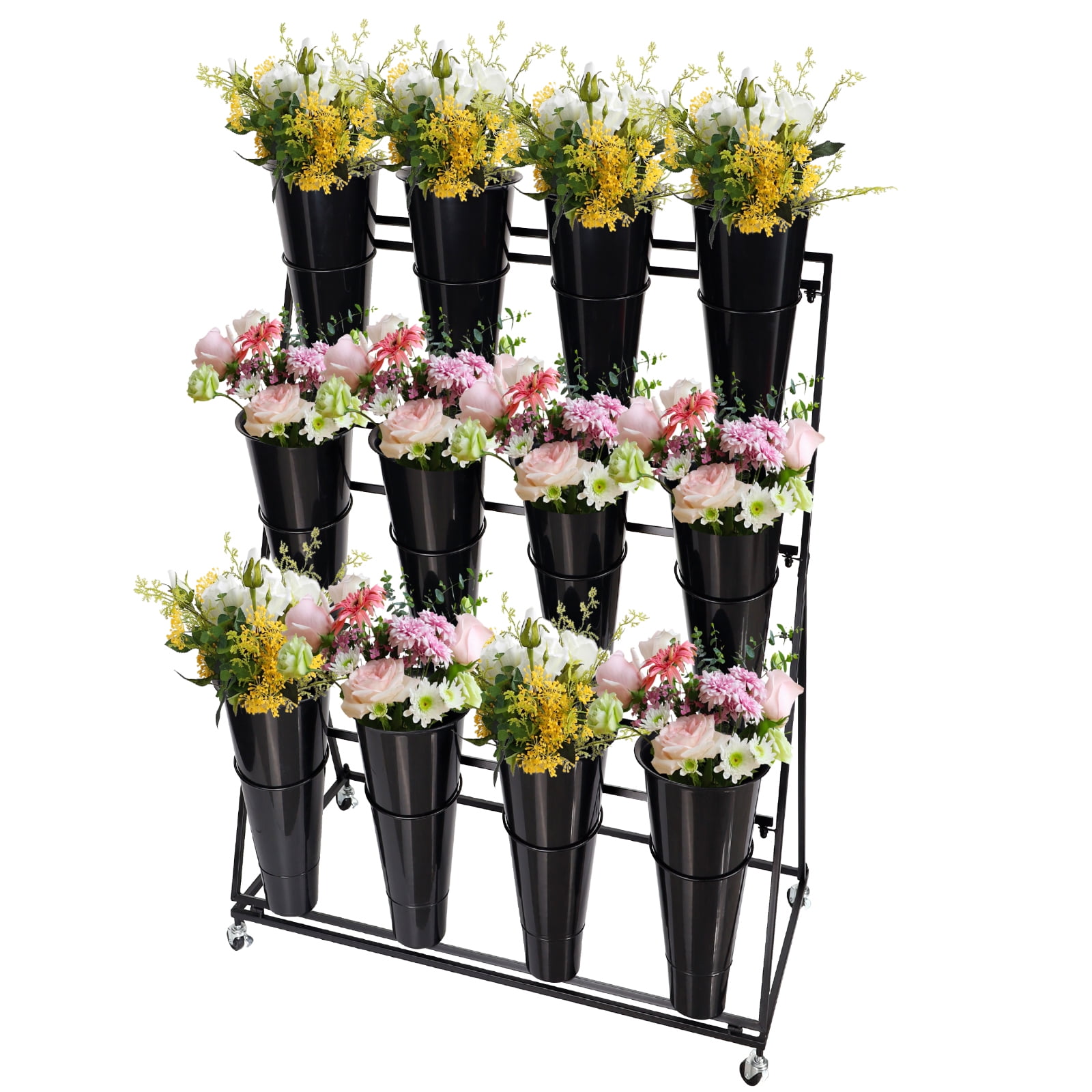 Floral Stand Plant Display Stand, 3-Layer Flower Display Stand with ...