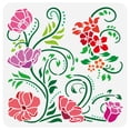 Floral Stencils for Painting 11.8x11.8 inch Floral Flourish Stencil ...