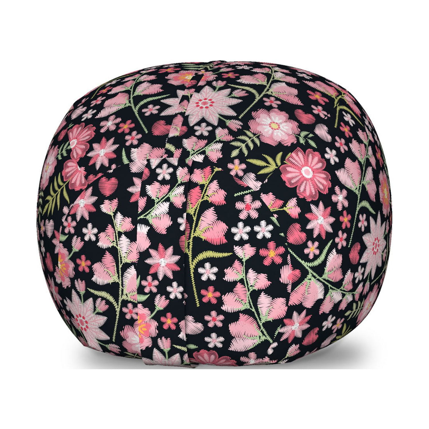 Floral Storage Toy Bag Chair, Slavic Floral Motifs Typical Eastern ...