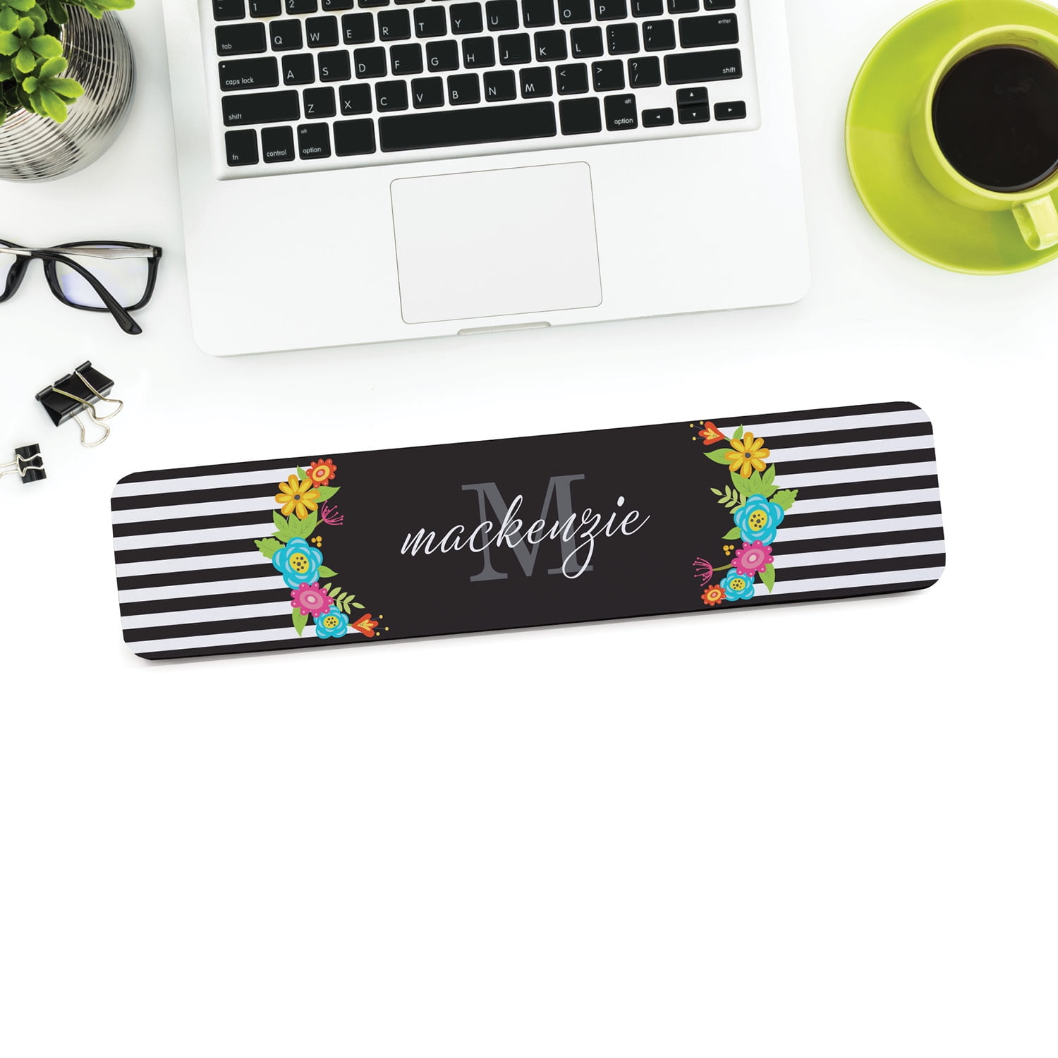 Floral Stripes Personalized Computer Wrist Rest - Walmart.com