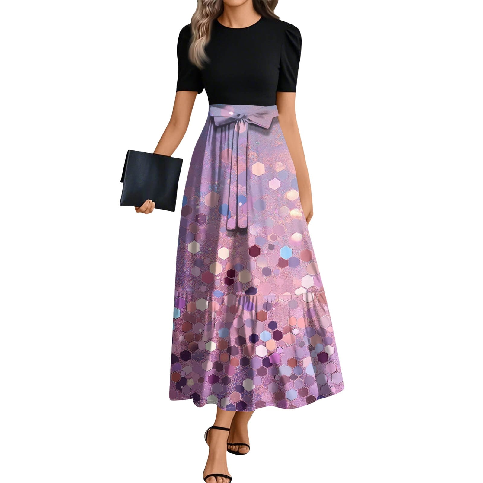 Floral Summer Dress Women Casual, College Graduation Dresses Black ...