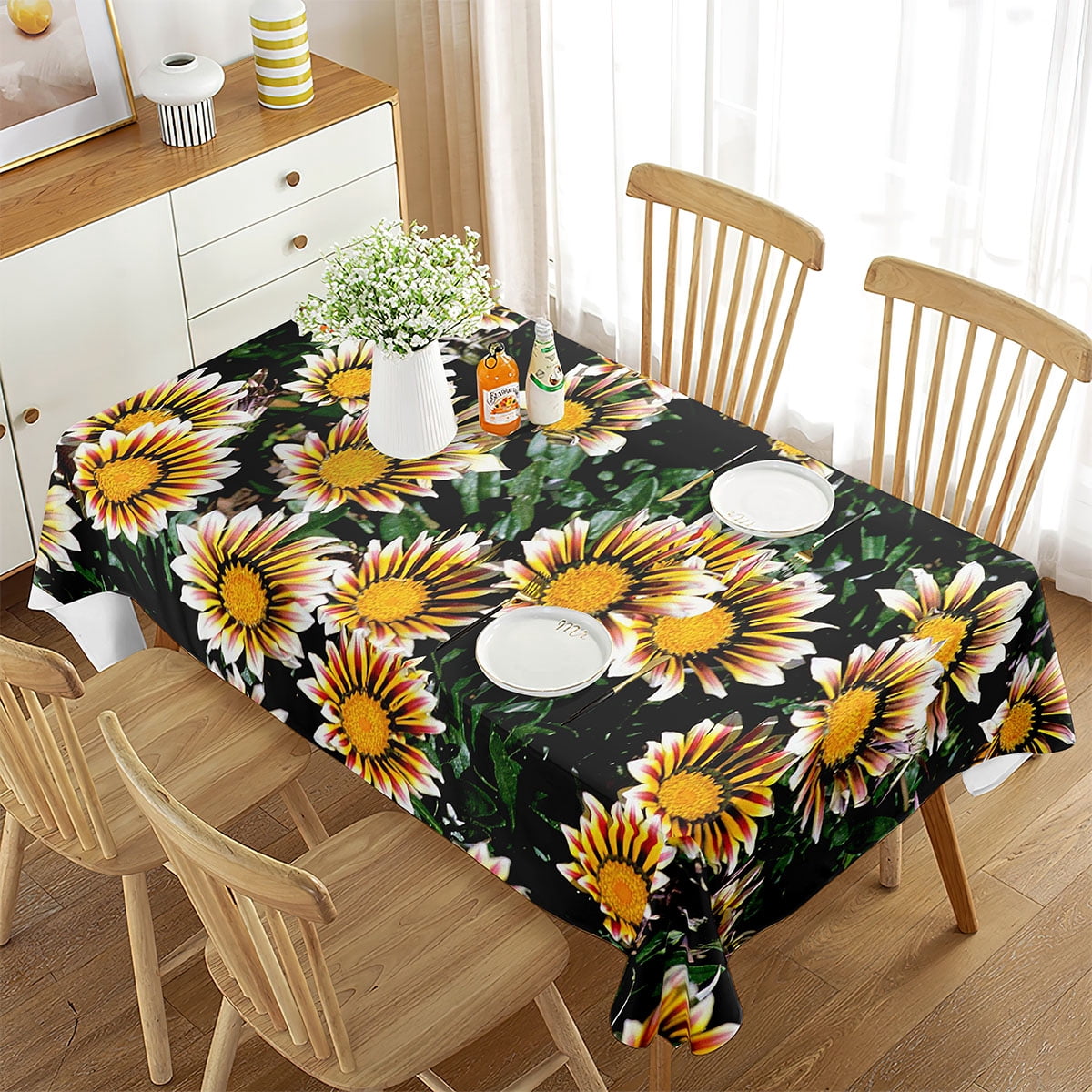 Floral Tablecloth Rectangular Little Fresh Aesthetic r Tablecloth for ...
