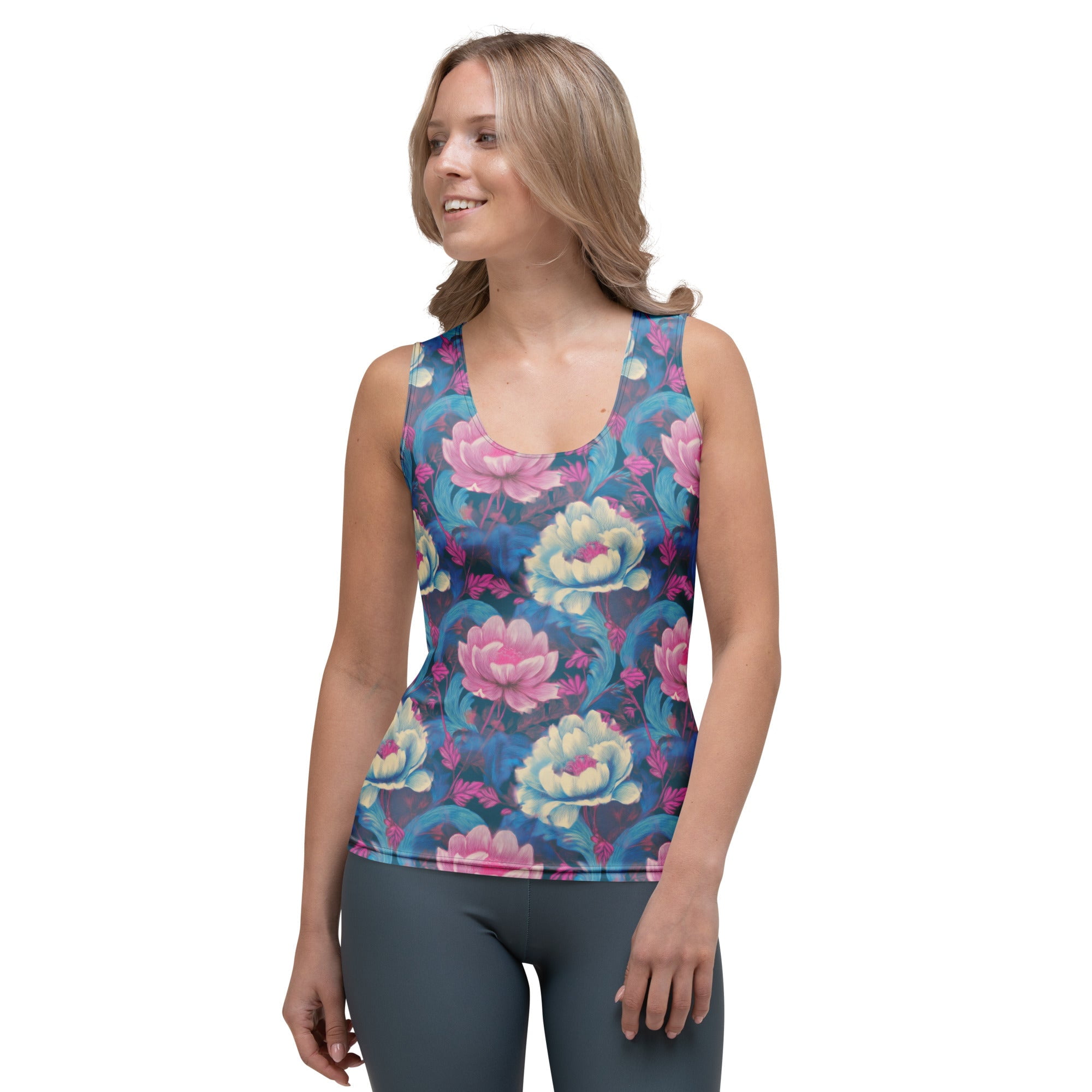 Floral Tank Top, Tank Top with Floral Print, Tank Top with Flowers 232 ...