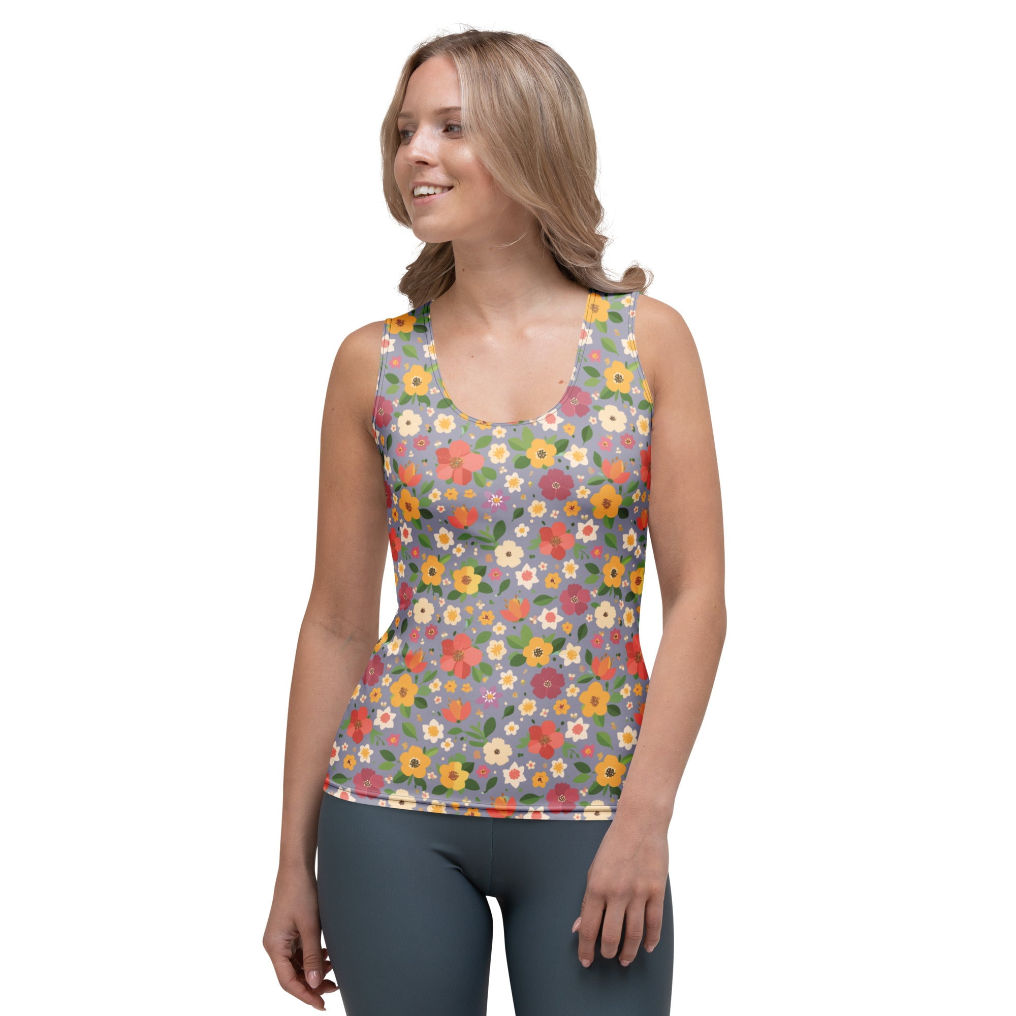Floral Tank Top , Tank Top with Floral Print , Tank top with Flowers ...
