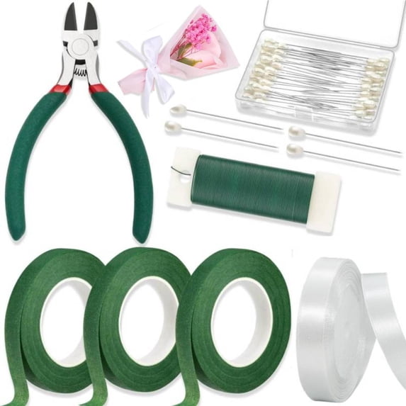 Floral Tape and Wire, Florist Tape and Flower Wire Arrangement Kit with ...