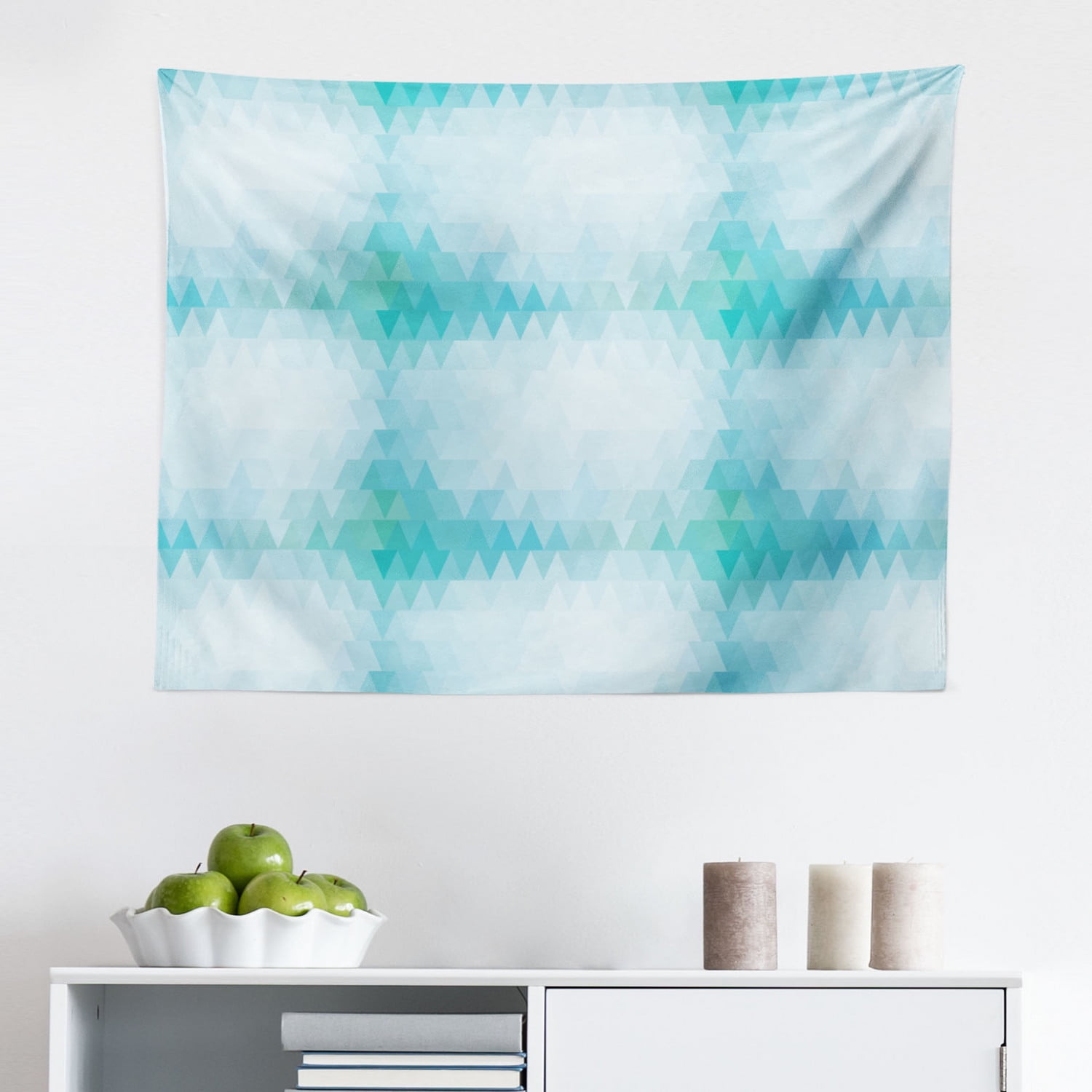 Floral Tapestry, Geometric Hand Drawn Lotus Flower Blossom Petals ...