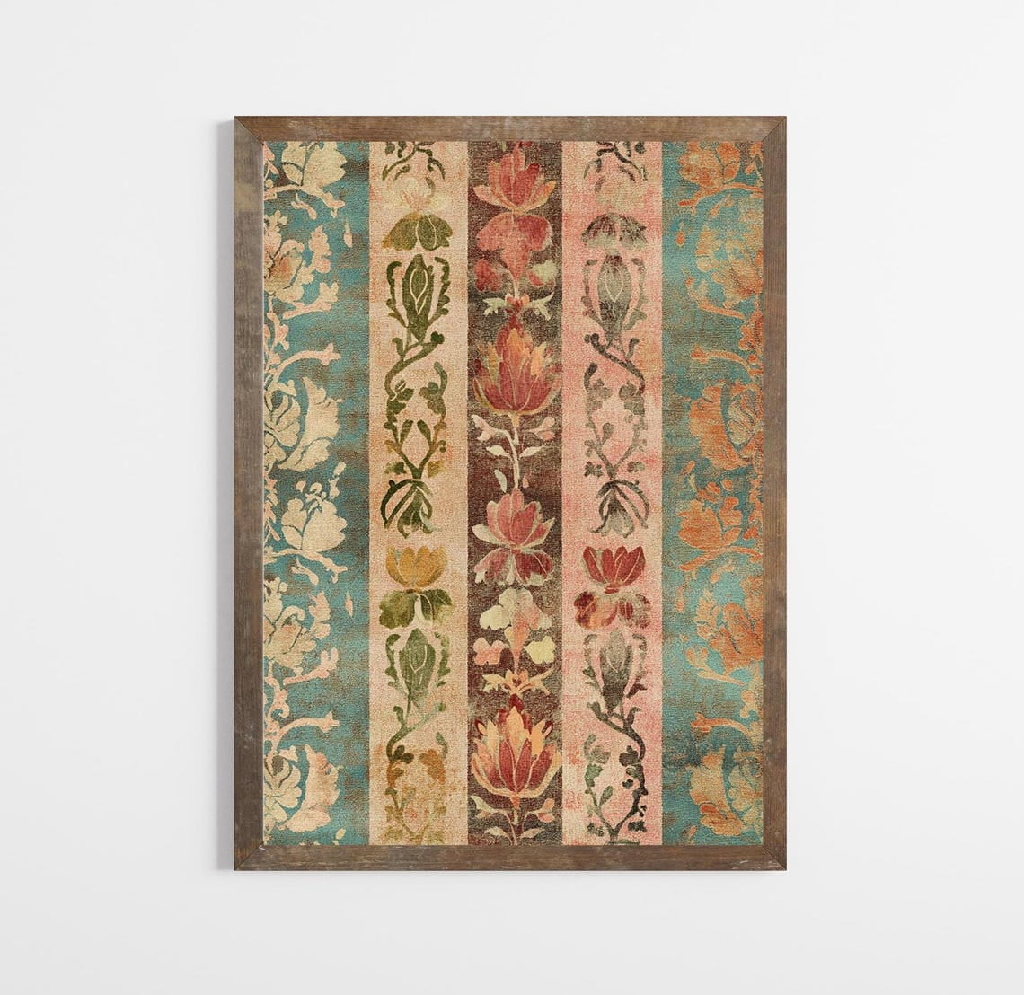 Floral Tapestry Vintage Poster Pattern Spanish Textile Print Poster ...