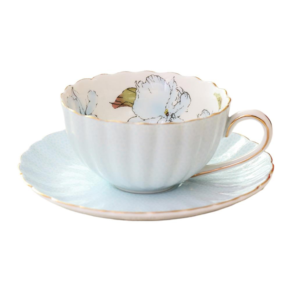 Floral Tea Cups and Saucers,Party Decorations Floral Porcelain Tea Cup ...