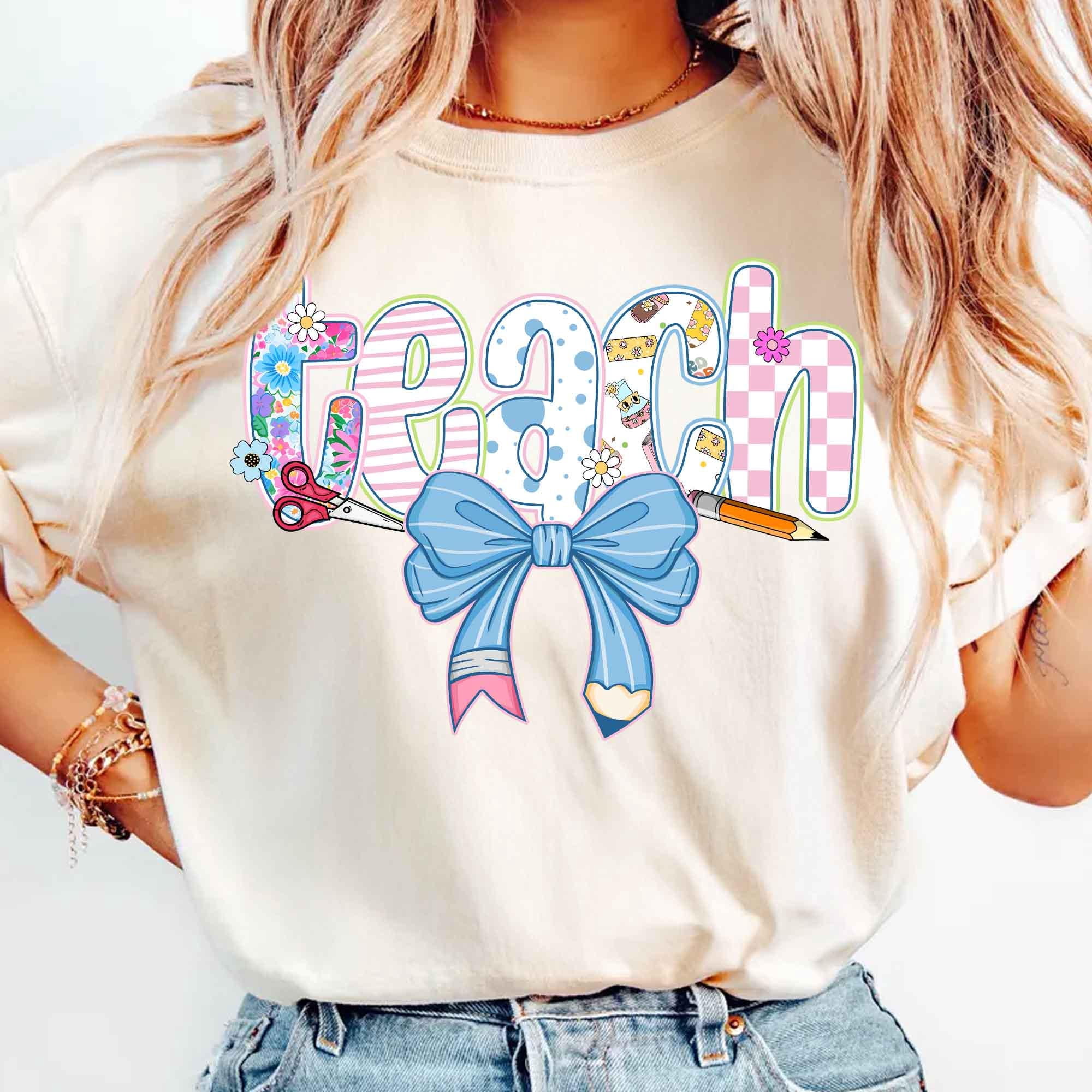 Floral Teacher Comfort Colors Shirt - Cute Spring Teach T-Shirt with ...