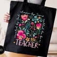 Floral Teacher Tote Bag Christian Teacher Gift Teacher Appreciation ...