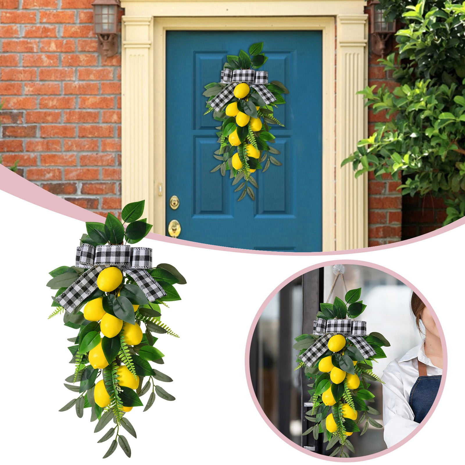 Floral Teardrop Swags Spring And Summer Ribbon Hanging Inverted Tree ...