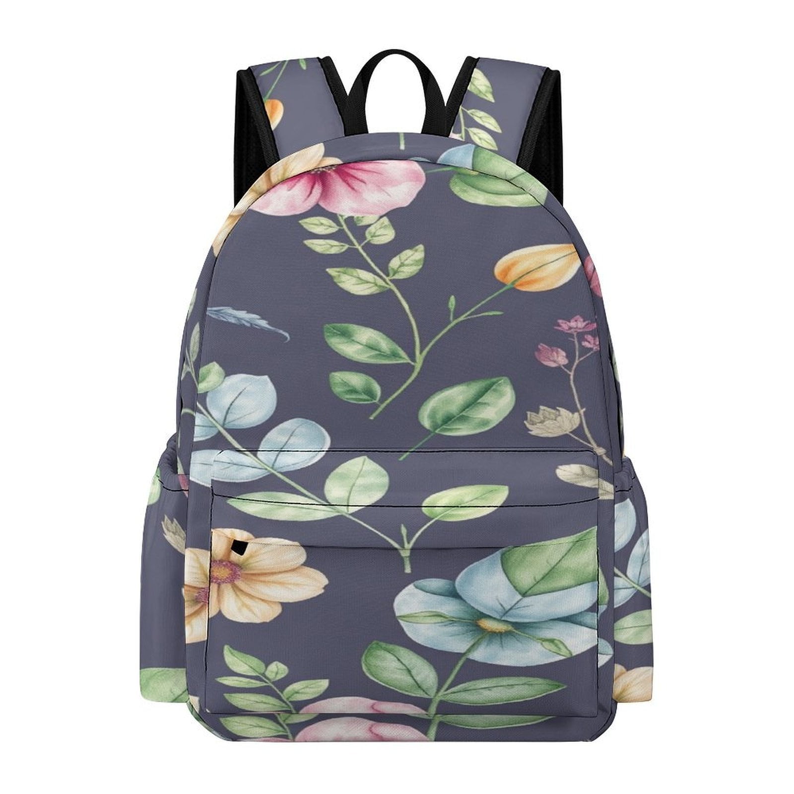 Floral Textile Design Backpack Student BookBag School Bag Laptop ...