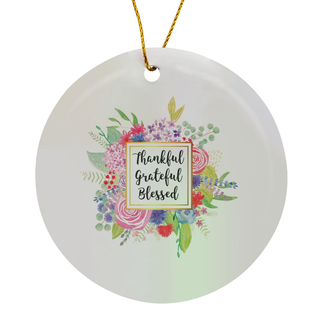 3drose, Floral Thankful Grateful Blessed Beautiful Watercolor Pink ...