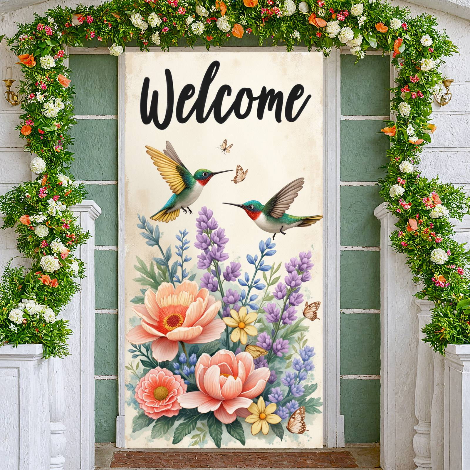 Floral Theme Welcome Banner Colorful Design Flower Welcome Display ...