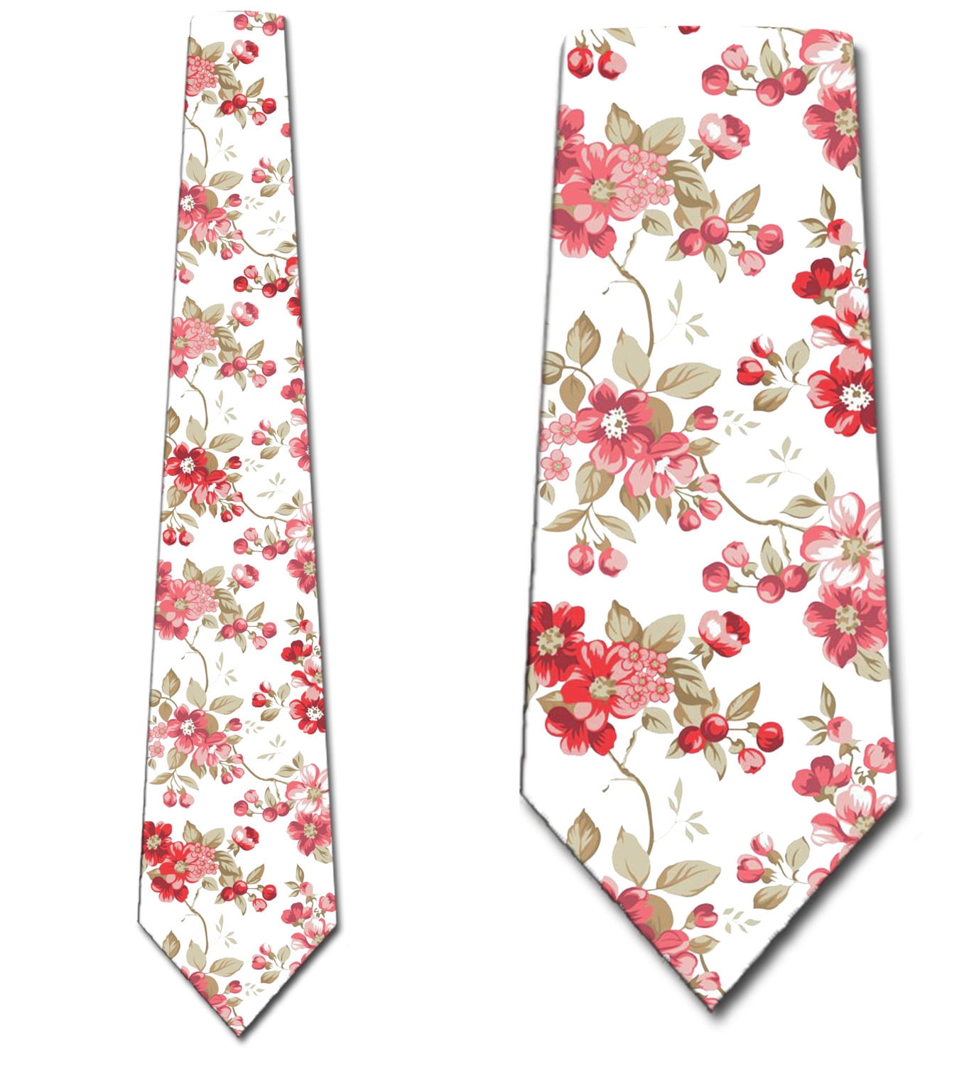 Floral Ties Mens Spring Flower Necktie Pink Floral Wedding Ties by ...
