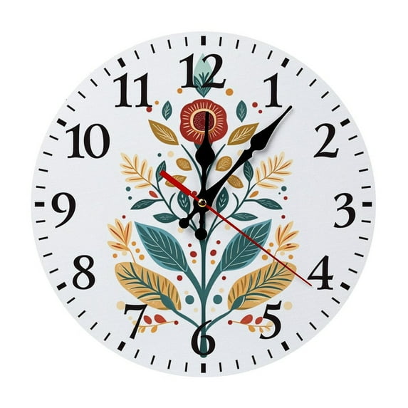 Floral Tree Pattern Art Wall Clock Modern Design Clocks Wall Hanging ...