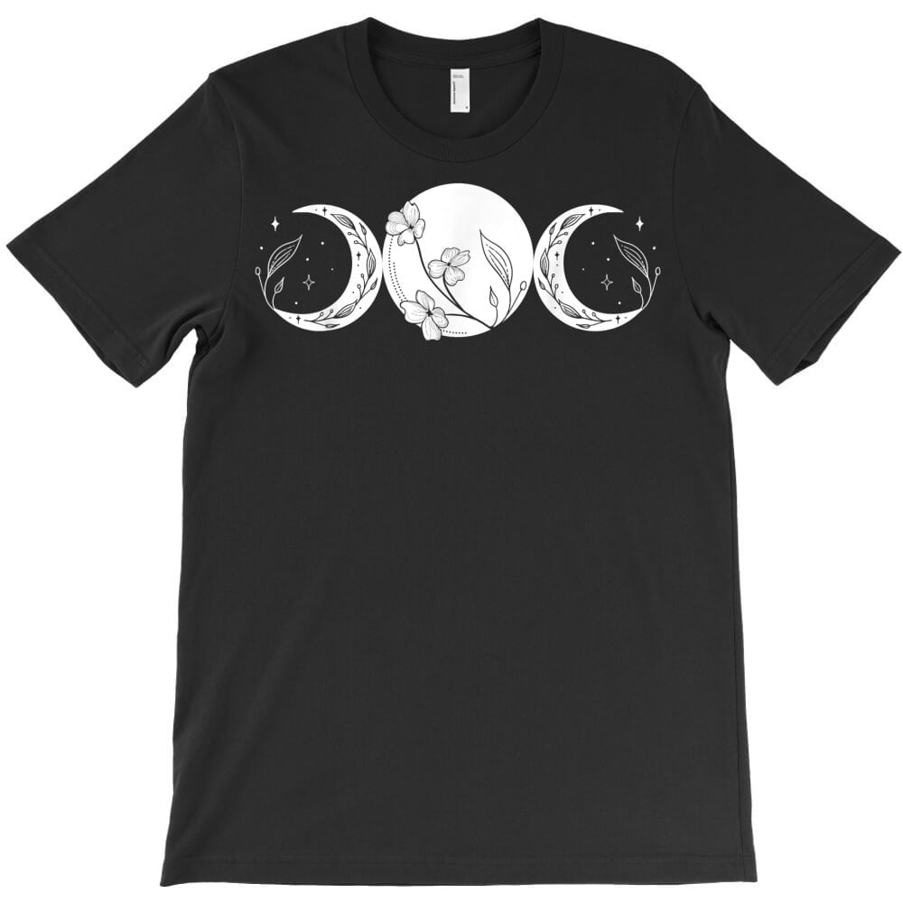 Floral Triple Moon Goddess Moon Phase Themed Funny and Cute and Wicca ...